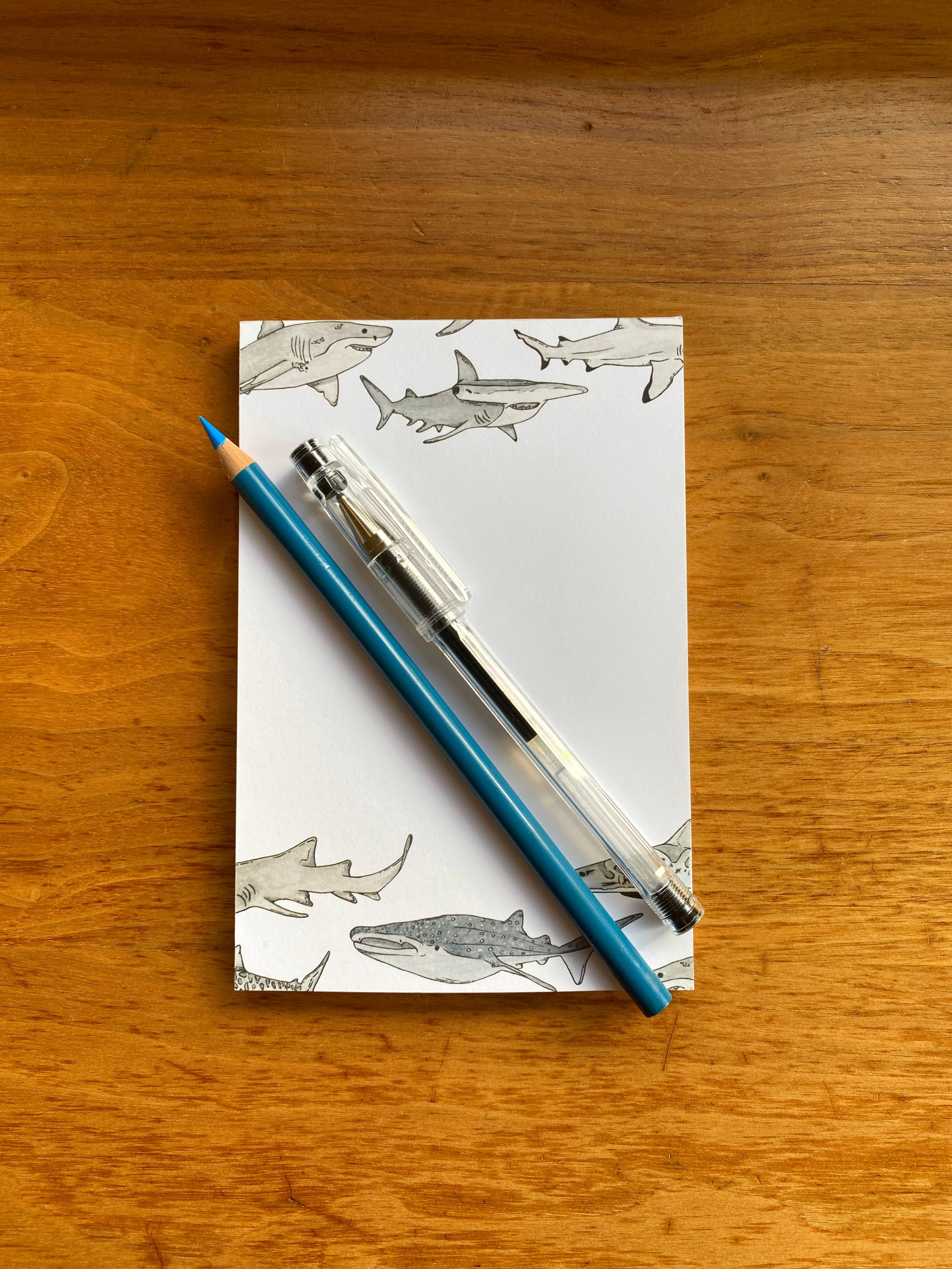Illustrated Shark Market Notepad – Salty at Heart